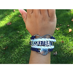 Infinity Collection Basketball Bracelet - Charm Bracelet- Basketball Jewelry - Basketball Gift