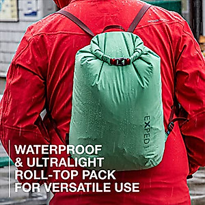 Exped Splash 15 Backpack | Extremely Versatile Pack | Light & Compact Rolltop Stuff Sack | Multi-Use Waterproof Daypack, Black, 15L