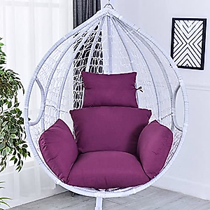 Evaner Swing Chair Cushion - Thick Nest Single Basket Hanging Egg Hammock Chair Cushions Removable Washable-Purple
