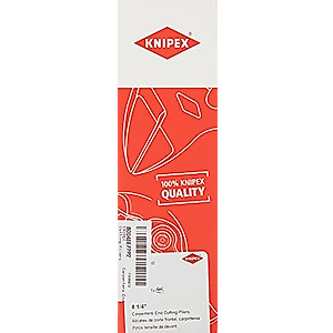 KNIPEX Tools - Carpenters' End Cutting Pliers (5001210),Grips Plastic Coated, Red,210 millimeters