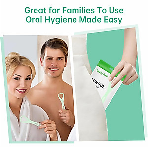 72 Counts Tongue Scrapers, BPA Free Tongue Cleaner Scrapers for Adults & Kids, Plastic Tongue Scrubber with Zipper Bag Great for Oral Hygiene,Easily Fresh Breath On The Go