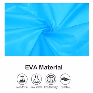 YUNLOVXEE Rain Poncho Raincoats for Kids Reusable - 2 Pack EVA Waterproof Rain Coat with Hood Rain Jacket for Boys Girls (US, Alpha, One Size, Regular, Pink+Blue)