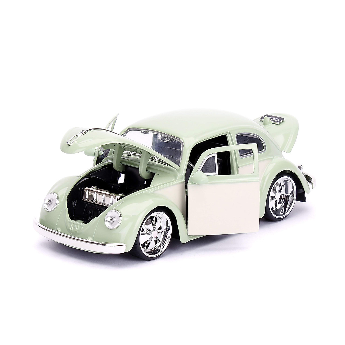 Bigtime Kustoms 1:24 1959 Volkswagen Beetle Die-cast Car Light Green, Toys for Kids and Adults