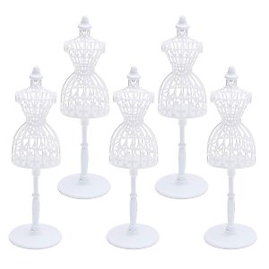 20pcs Doll Dress Form Mini Mannequin Dress Form Mannequin Model Stand Accessories for Doll Dresses
