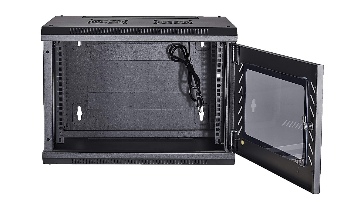 Kenuco 4U Wall Mount Server Cabinet - Secure 19" Network Rack