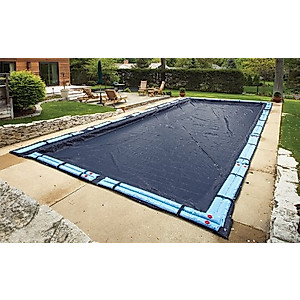 Blue Wave BWC752 Bronze 8-Year 20-ft x 40-ft Rectangular In Ground Pool Winter Cover,Dark Navy Blue