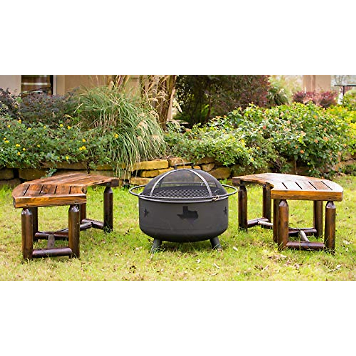 Leigh Country Char-Log Curved Bench