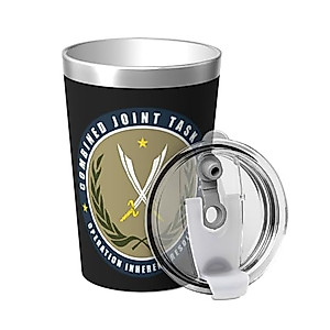 Joint Task Force Operation Inherent Resolve Insulated Stainless Steel Tumbler 12 Oz Thermos Come With Straw Leak-Proof Travel Mug Cup