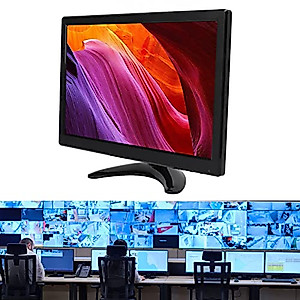 Garsentx 12 Inch TFT LCD Monitor with AV BNC VGA Input 1280x800 Portable Mini HD Color Screen Display with Built in Speaker Remote Control