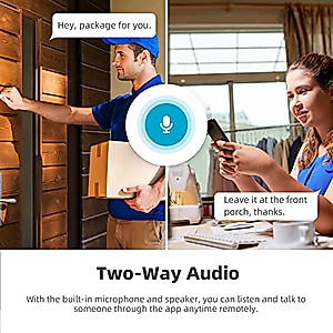 UGOHO.ME Indoor Security Camera, 1080P 360 Degree Pan WiFi Camera 2.4GHz, 2-Way Audio and Motion Detection, Local & Cloud Storage, Phone App, Night Vision Pet Baby Monitor