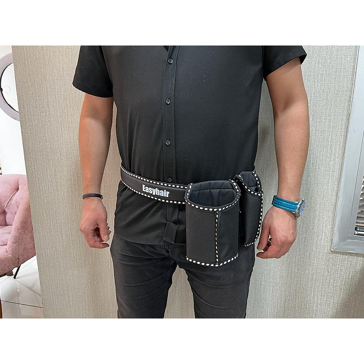 EasyHair Hair Dryer Holder Belt , Waterproof and Heat Resistant ,Durable re-sizable Canvas Belt Designed for Hairdressing Professionals