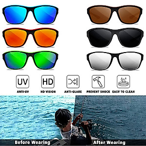 Tskestvy 4 Pairs Polarized Sunglasses for Men Women Sports Wrap Around Shades UV Protection Running Fishing Biking Cycling