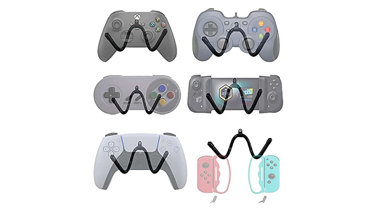 Universal Game Controller Holder - Sturdy Wall Mount Hook