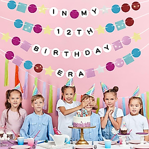 Slitunk Birthday Decorations, 173 PCS Birthday Banner, DIY Friendship Bracelet Birthday Banner, Glitter Era Tour Birthday Party Decorations for Music Theme