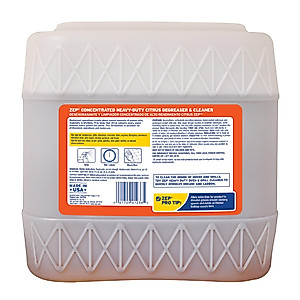 Zep Heavy-Duty Citrus Degreaser Cleaner Concentrate - 3.5 Gallon (1 Unit) ZUCIT3G - Restaurant Grade Degreaser and Cleaner Removes Oil, Grease, Adhesive, and Kitchen Soil on Stovetops, Appliances,