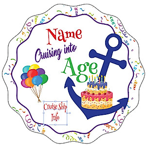 Happy Birthday Magnet Decoration Customized for your Stateroom Door on your Disney Cruise, Carnival, Royal Caribbean, etc. - Personalized