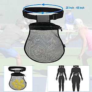 Cosmos Pickle Ball Waist Bag Holder Pickleball Waist Pouch Bag Ball Pouch for Holding Pickle Ball Game Universal Training Equipment Bag