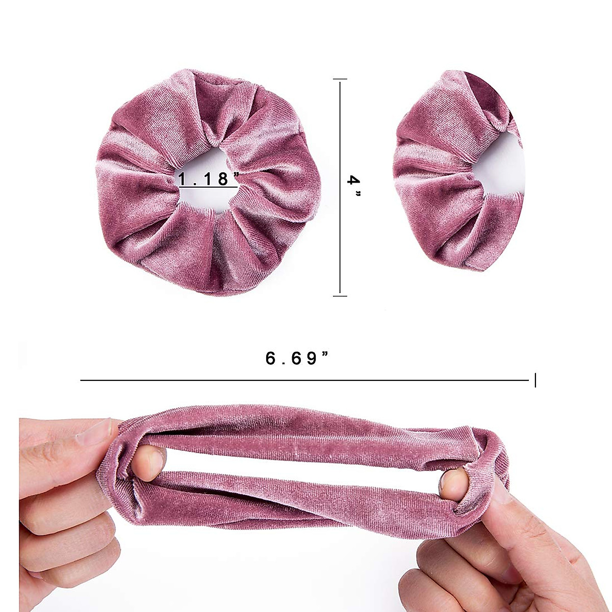 12 Pack Velvet Hair Scrunchies Scrunchy Hair Ties Elastic Hair Bands Ropes Scrunchie for Women or Girls Hair Accessories (12 Colors)