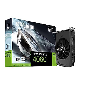ZOTAC Gaming GeForce RTX 4060 8GB Solo DLSS 3 8GB GDDR6 128-bit 17 Gbps PCIE 4.0 Super Compact Gaming Graphics Card, ZT-D40600G-10L