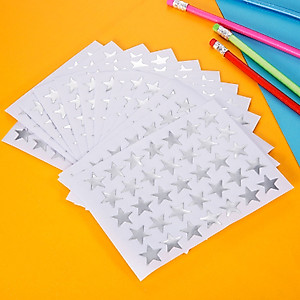 EBOOT Star Stickers 1750 Count Self-Adhesive Stickers Stars (Silver)