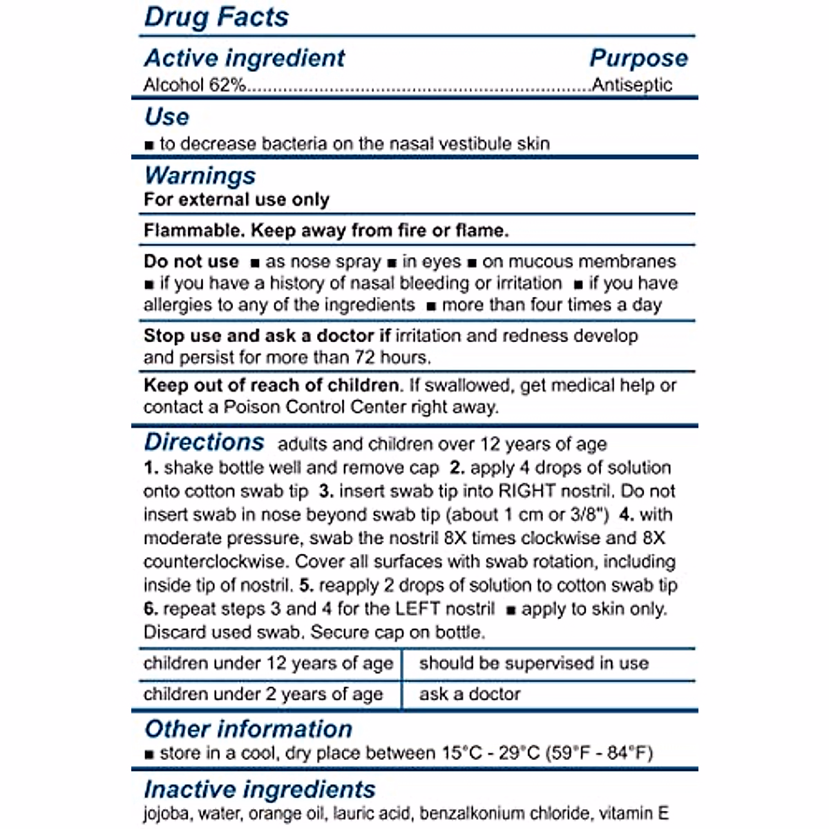 Nozin® Nasal Sanitizer® Antiseptic 12mL Bottle | Kills 99.99% of Germs | Lasts Up to 12 Hours | 60+ Applications