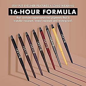 Milani Stay Put Eyeliner - Semi-Sweet (0.01 Ounce) Cruelty-Free Self-Sharpening Eye Pencil with Built-In Smudger - Line & Define Eyes with High Pigment Shades for Long-Lasting Wear