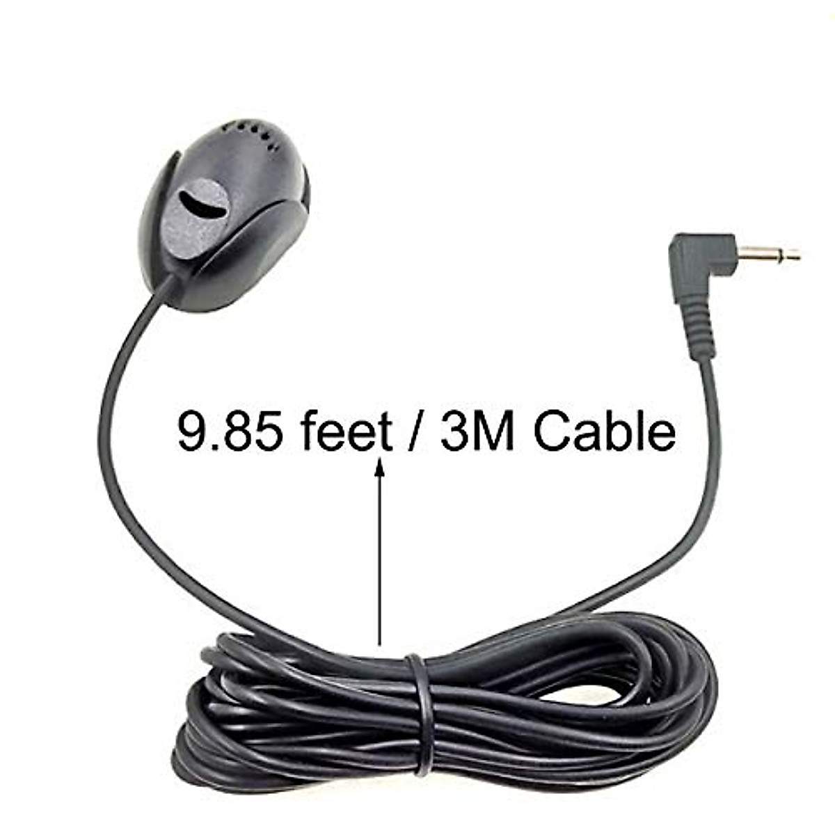 MICMXMO Car Microphone 2.5mm External Assembly Mic for Car Vehicle Head Unit Enabled Audio Stereo Radio Receiver GPS DVD, 3m Cable, Plug and Play