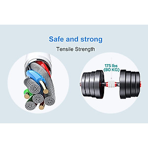 JJKKZVZ 2Pack Upgraded Micro USB 2.0 Magnetic Charging Cable, 3FT Android Charger Cable Data Transfer Cable for All Micro USB Devices