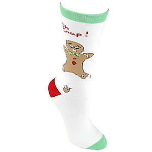 Tree Buddees Unisex Adult - Oh Snap! Funny Gingerbread Man Christmas Socks