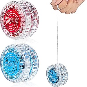 2 Pieces LED Light Up Beginner Toys Responsive Ball Bearing Toys for Birthday Christmas Party Goodie Bag Fillers Classroom Prizes (Tornado Style)