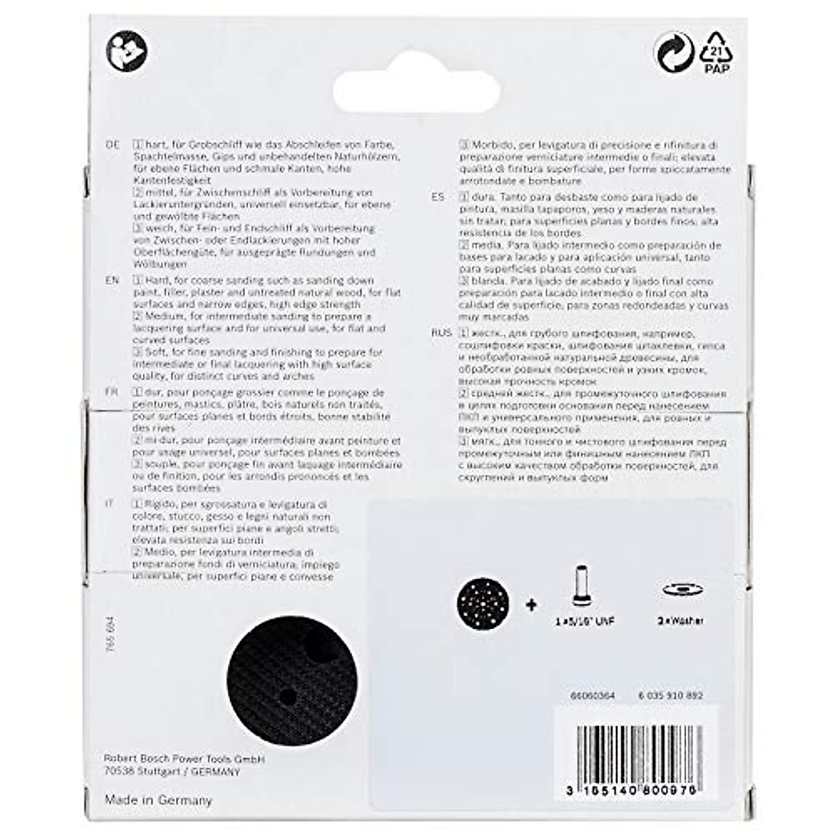 Bosch Professional Multi-Hole Pad (Diameter 125 mm, Soft, Velcro, Accessories for Random Orbital Sanders)