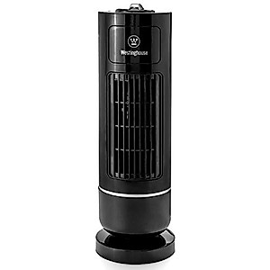 Westinghouse 12'' Personal Tower Fan - Space Saving Compact Design with Oscillating Function