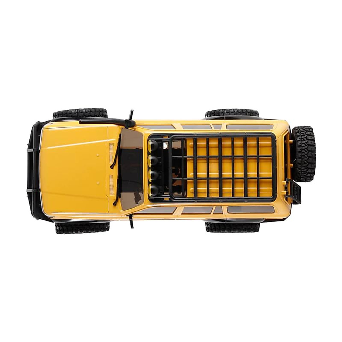 Helidirect FMS 1:18 FCX18 LC80 Land Cruiser 80 RTR 4WD RC Rock Crawler 1/18 Brushed Motor, 2.4GHz RC Transmission - Remote Control Toy for Adult, RC Cars, RC Crawler, Rock Crawler (Yellow)