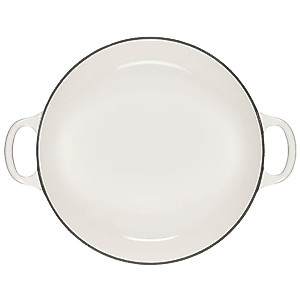 Le Creuset Signature Enameled Cast Iron Petal Braiser, 2.25qt., White w/Gold Knob