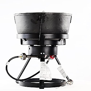 King Kooker 1740 17-1/2-Inch Outdoor Cooker with 10 Gallon Cast Iron Jambalaya Pot Package