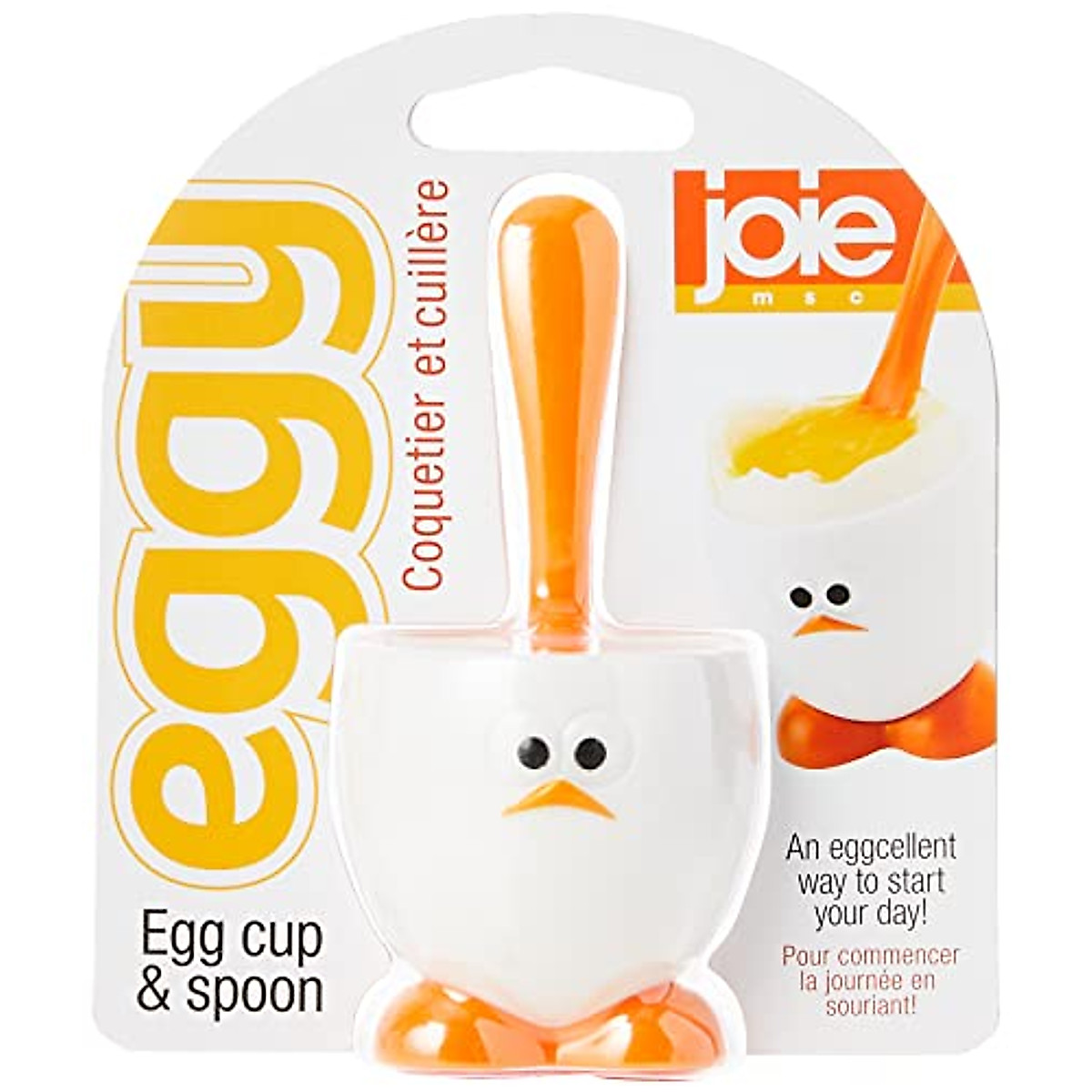 MSC International Joie Egghead Hard Boiled Egg Cup Holder with Spoon, 2-Piece Set