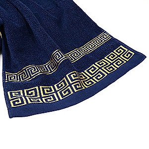 "100% Cotton Highly Absorbent Embroidered Towels 3-Piece Towel Set Hotel Bath Towel, 1 Bath Towels, 2 Hand Towels Extra Thick Beach Bath Towels"