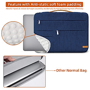 KINGSLONG 14 inch Laptop Sleeve Bag, Slim Shockproof Handbag, Computer Carrying Case Cover Compatible with MacBook Air/Pro,Acer Asus Dell HP Blue