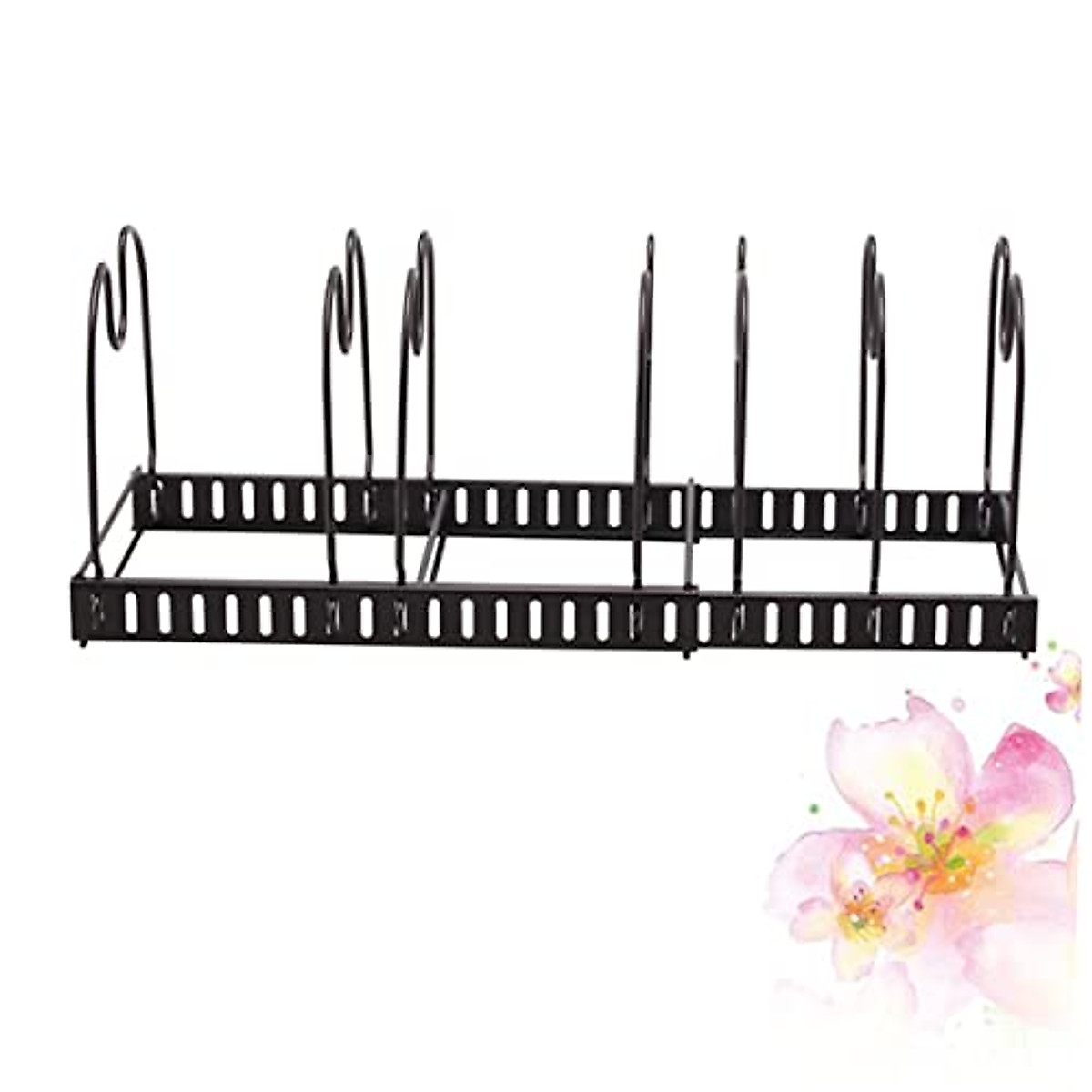 GANAZONO 1pc Desk Top Organizer Dish Storage Rack Cutting Board Holder Stand Expandable Pot Organizer Metal Dish Drying Stand Pan Lid Organizer Expandable Pan Organizer Pot Storage Flat