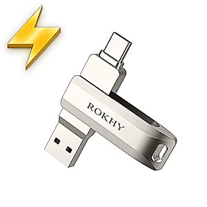 Flash Drive USB Type C Both 3.2 Tech - 2 in 1 Dual Drive Memory Stick High Speed OTG for Android Smartphone Computer, MacBook, Chromebook Pixel - 32GB