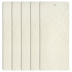 DALIX Orleans Off White Vertical Blind Design Slats Sliding Door 82.5 Qty 5 Pack