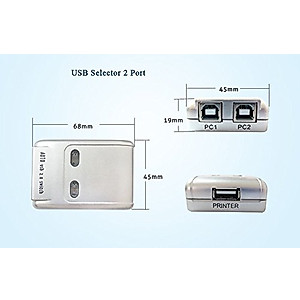 SANOXY USB 2 Port HUB Sharing Switch PC Printer Scanner