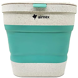 AIRNEX Countertop Compost Bin Kitchen Counter, Indoor Food Composter for Kitchen, Food Waste Bin for Kitchen Counter Top, Small Kitchen Compost Bucket Container, Mini Counter Food Scrap Bin with Lid