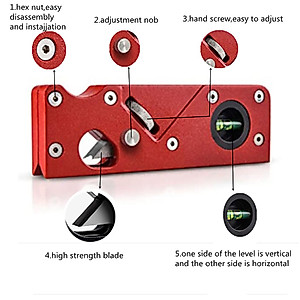 szhdxsy, Wood Planar carpenter's edge trimming tool, suitable for manual chamfering and planing of wood quick trimming,for Quick Edge Trimming and Chamfering,red