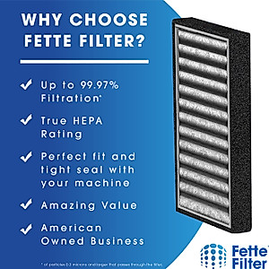Fette Filter -DSTx HEPA + Carbon Premium Filter Replacement Compatible with Clarifion DSTx Mini Personal Air Purifiers - Pack of 4