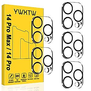 YWXTW [5 Pack] Designed for iPhone 14 Pro Max Camera Lens Protector, for iPhone 14 Pro Camera Lens Protector, Night Shooting Mode, Anti Scratch HD Clear 9H Hardness Tempered Glass