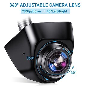HD Backup Camera for Car Universal Front/Side/Rear Camera for 12V Car Truck Pickup SUV Rear View Reverse Camera with Left and Right, Up and Down Rotation Angle Night Vision IP69K Waterproof