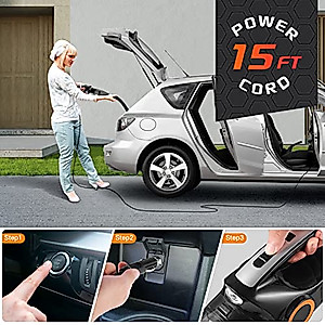 YEAHCO Car Vacuum Cordless Rechargeable, 4-in-1 10000Pa Car Vacuum Cleaner High Power Portable Vacuum Cleaner for Car, Mini Vacuum Handheld Vacuum Wet Dry Vacuum Cleaner for Car (black2)