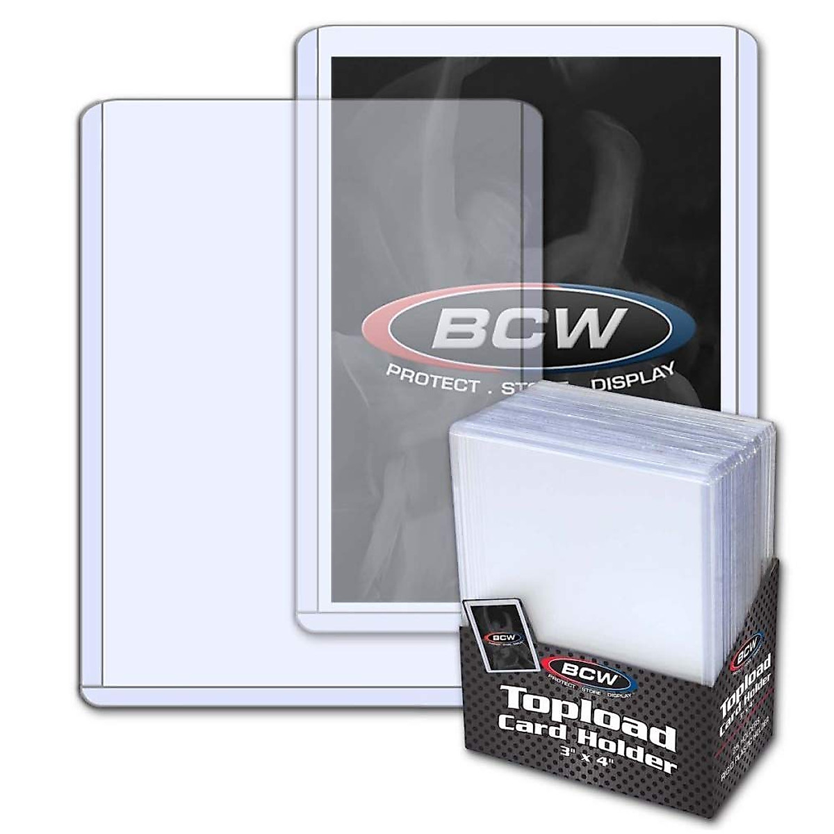 BCW 3x4 Topload Card Holder - Standard - 150ct | Rigid PVC Trading Card Protection for Baseball Cards, Football Cards, and Trading Cards Like Pokémon and MTG | Holds Cards Up to 20pts