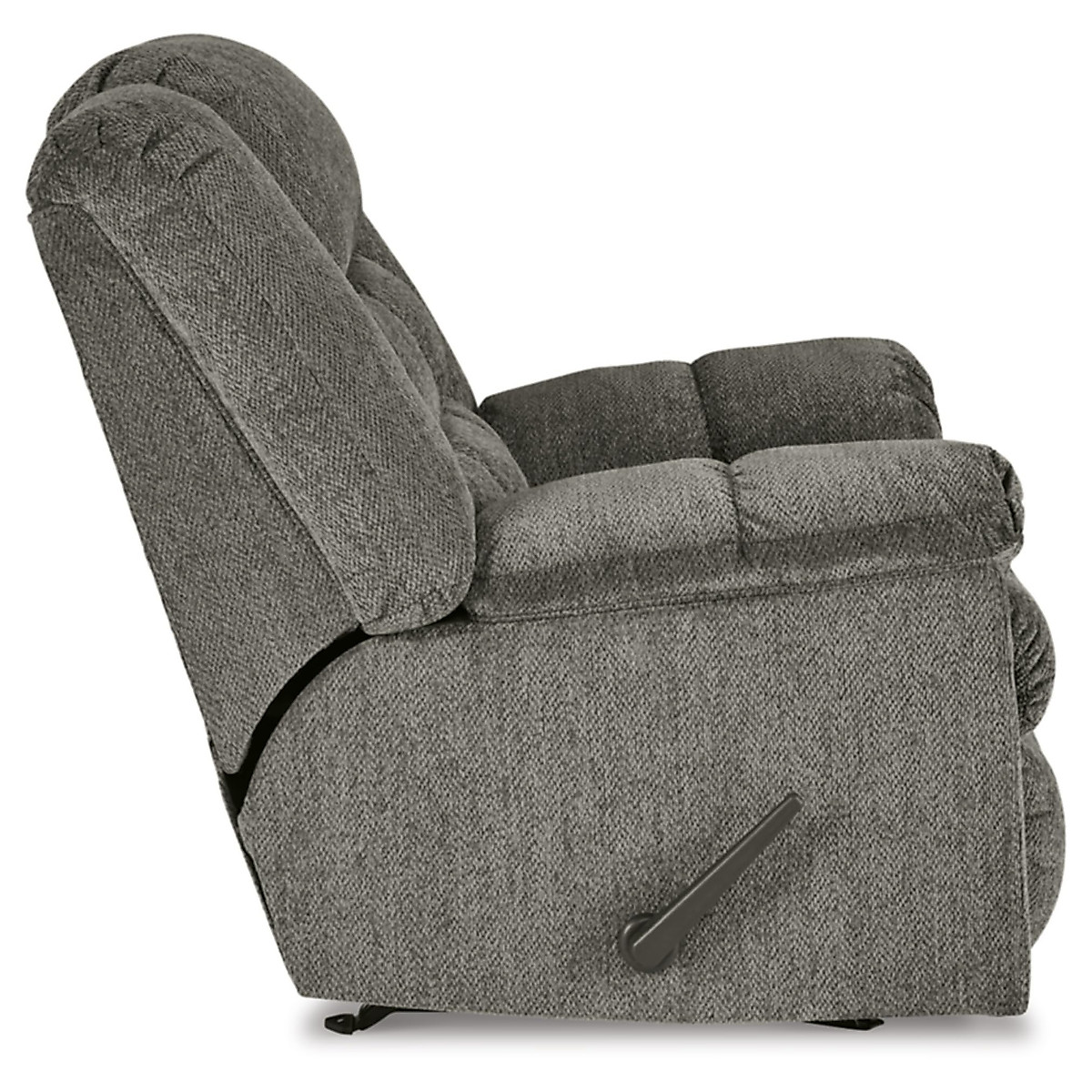 Signature Design by Ashley Kegler Contemporary Tufted Manual Rocker Recliner, Gray